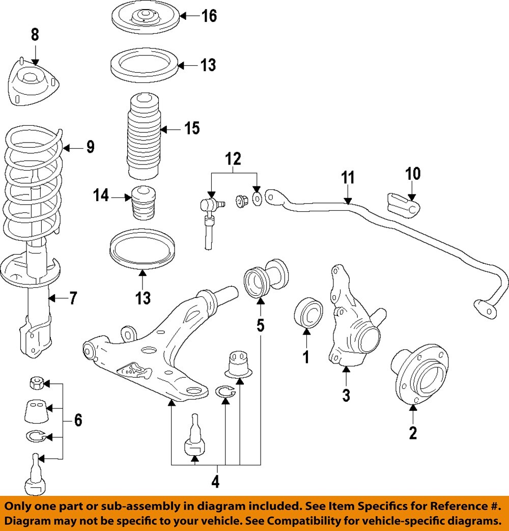 KIA OEM 11-13 Sorento Suspension Components-Upper Mount 546102P000 | eBay