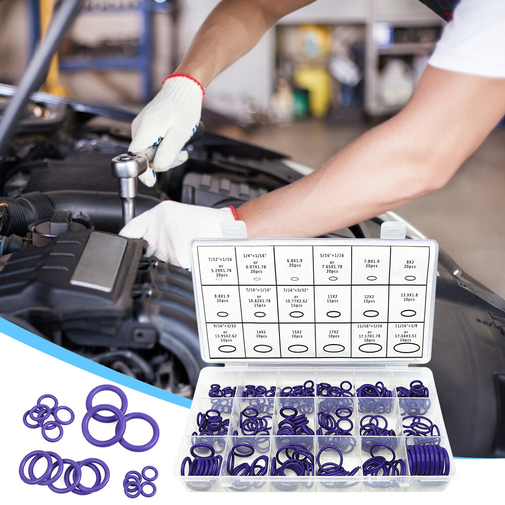 AU 270pcs 18 Sizes HNBR O Rings Rubber Air Conditioning Seal Ring Set ...