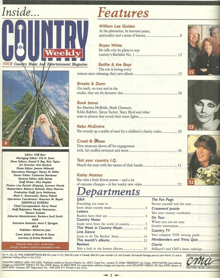 Country Weekly Magazine June 10 1997 Brooks & Dunn Bryan White Kathy ...