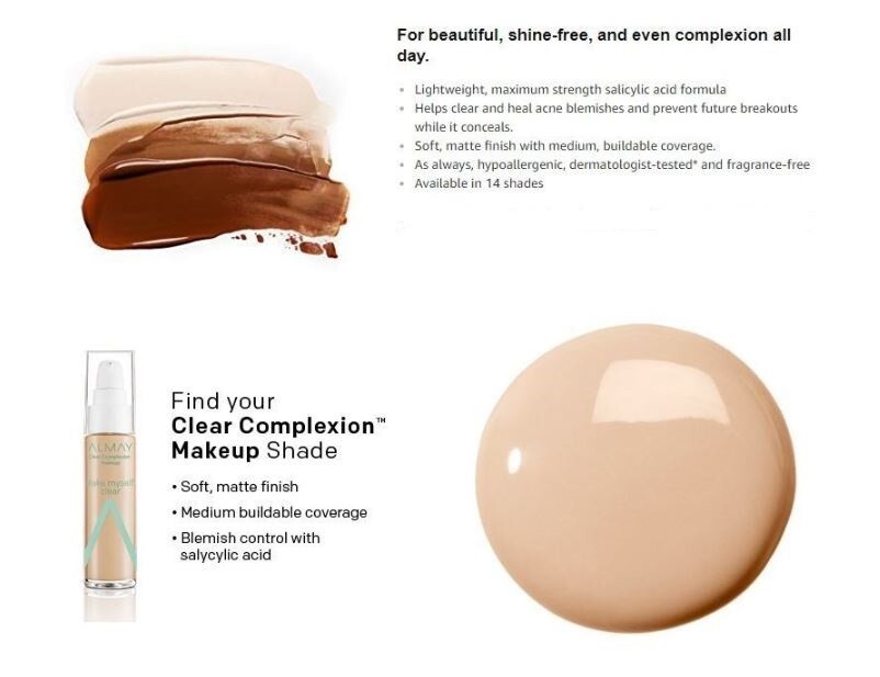 Almay Clear Complexion Make Up. Helps Heal and Prevents Breakouts ...