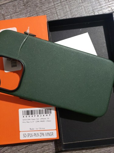 SHIELDON Leather Case for iPhone 16 Pro Max 6.9", Slim MagSafe, Midnight Green | eBay