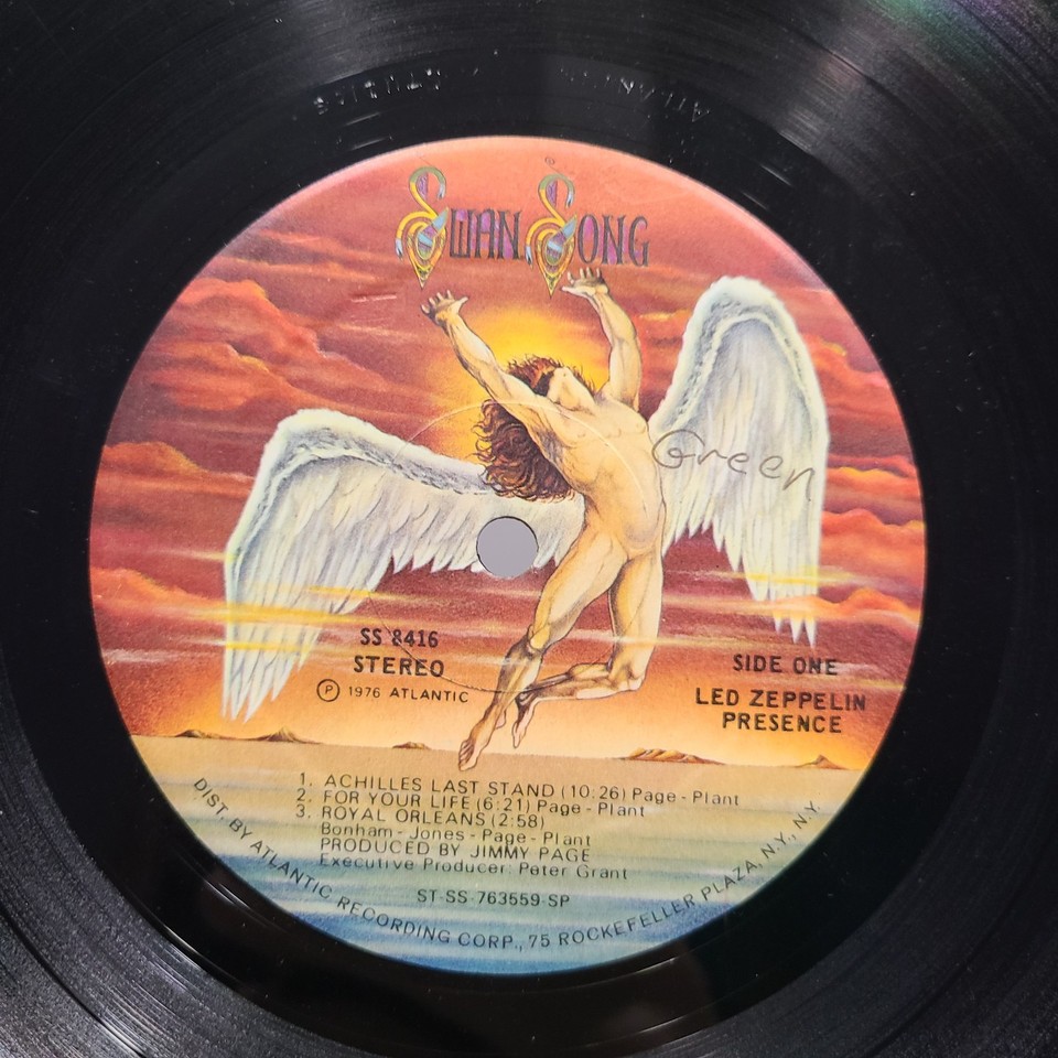 Led Zeppelin Presence LP Swan Song 1977 VG- Vinyl Specialty Press w ...