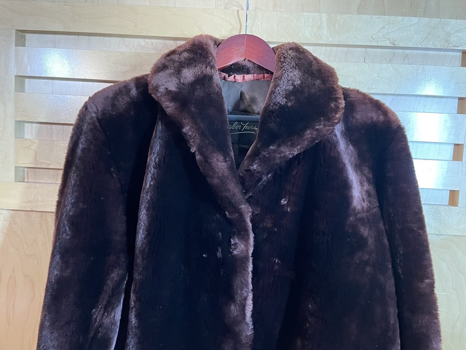 Vintage Nigbor Furs Coat Women’s Sz L/XL Purple Hook & Loop Excellent ...