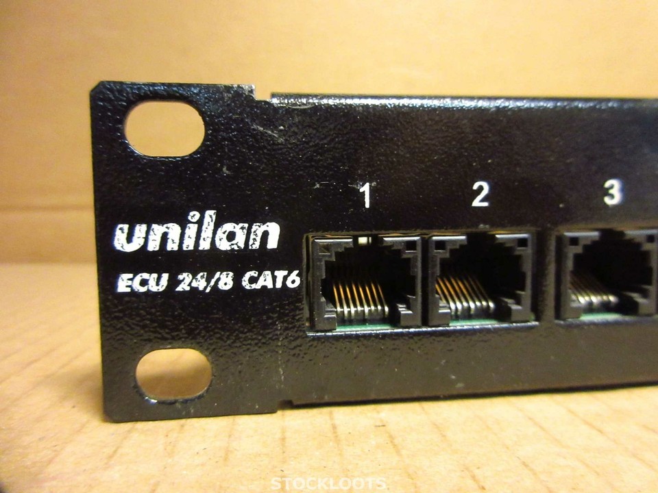 DATWYLER UNILAN ECU 24/8 CAT6 Patch Panel 24-Ports RJ-45 Black Schwarz ...