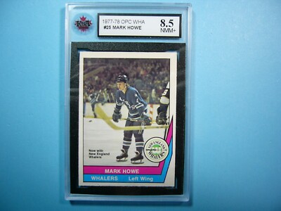1977/78 O-PEE-CHEE WHA HOCKEY CARD #25 MARK HOWE KSA 8.5 NM/MT+ SHARP+ ...
