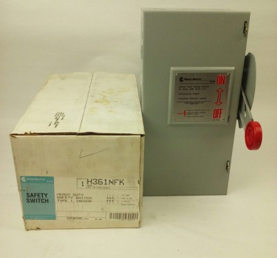 POWERMASTER EATON H361NFK HEAVYDUTY SAFETY SWITCH,30A,600V, 3P, NON ...