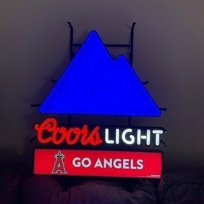 New Coors Light Angels Baseball 24” X 32” LED Neon Sign Collectors Rare ...