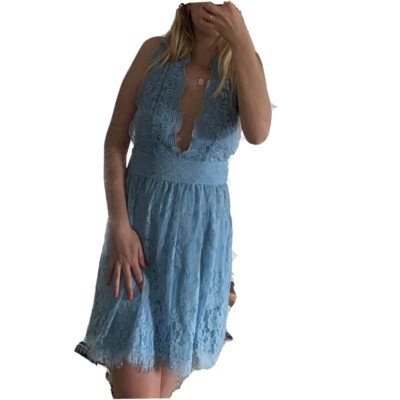 cute blue lace cocktail mini dress | eBay Australia