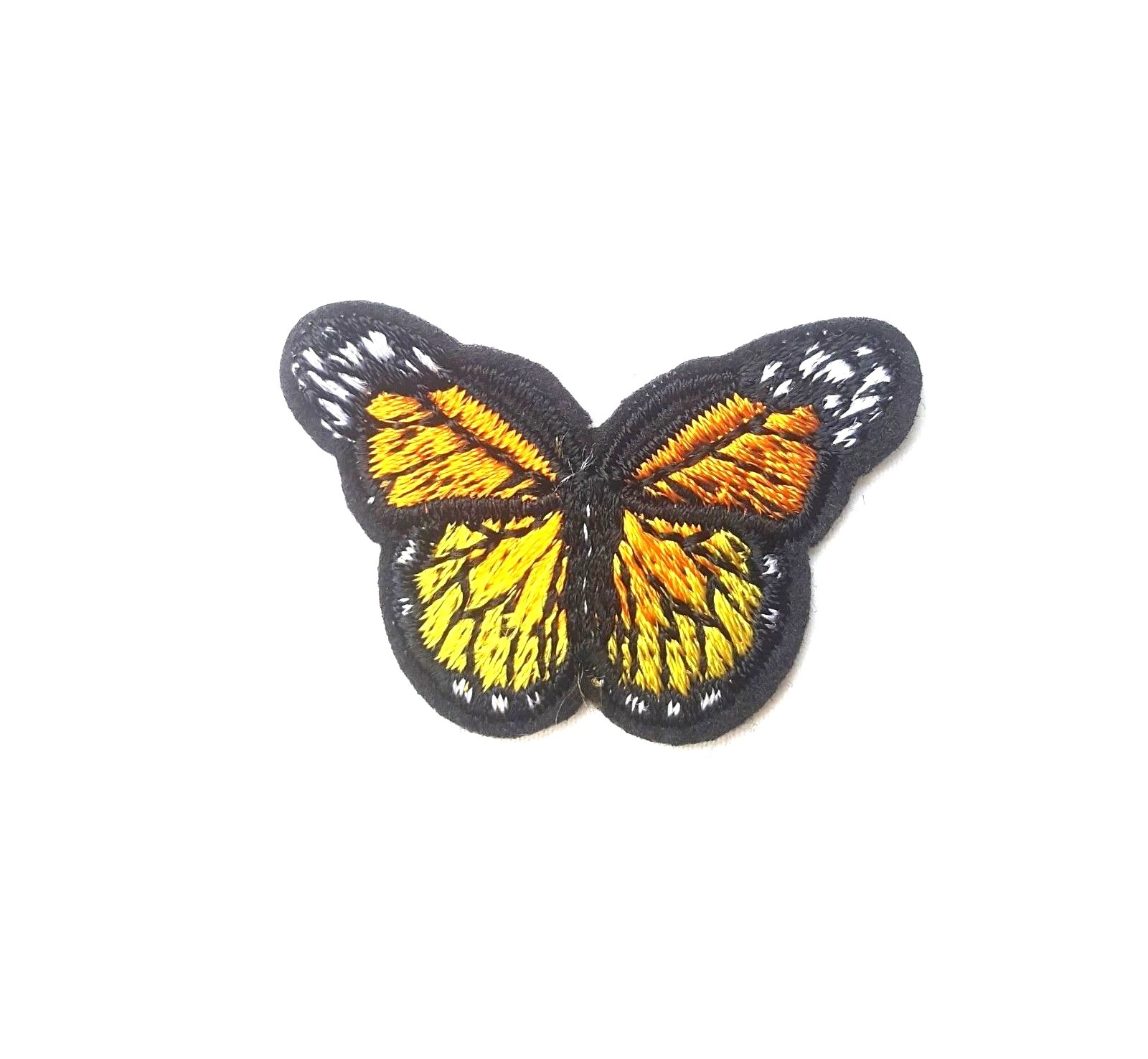 Monarch Butterfly Patch Mini Small Embroidered, Iron-On/Sew-On Applique ...