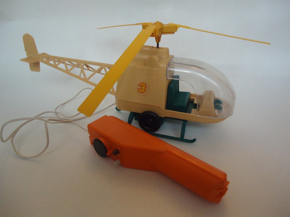 Vintage Helicopter Battery Operated Toy Remote Control 70/80s + Box | eBay