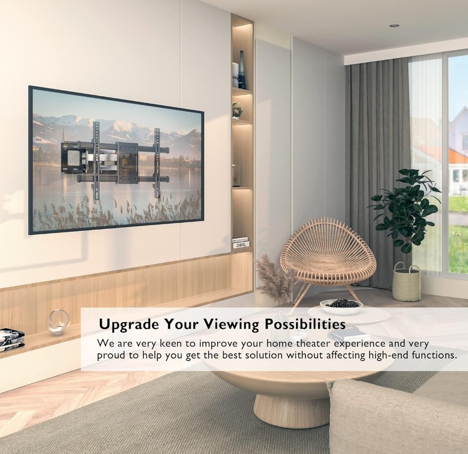 BONTEC TV Wall Bracket for 32-85 Inch LED LCD, Full Motion Swivel Tilt ...