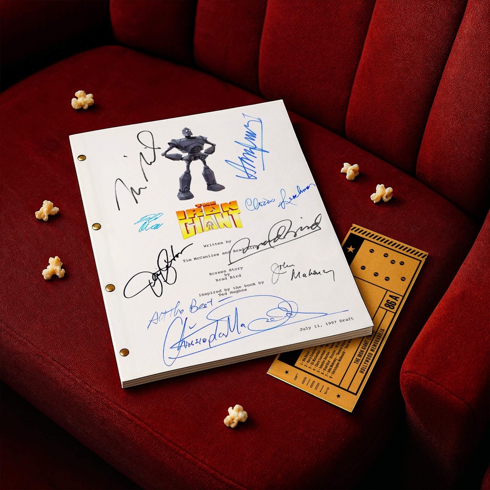 IRON GIANT (1999) Signed Movie Screenplay Script Autograph Memorabilia ...