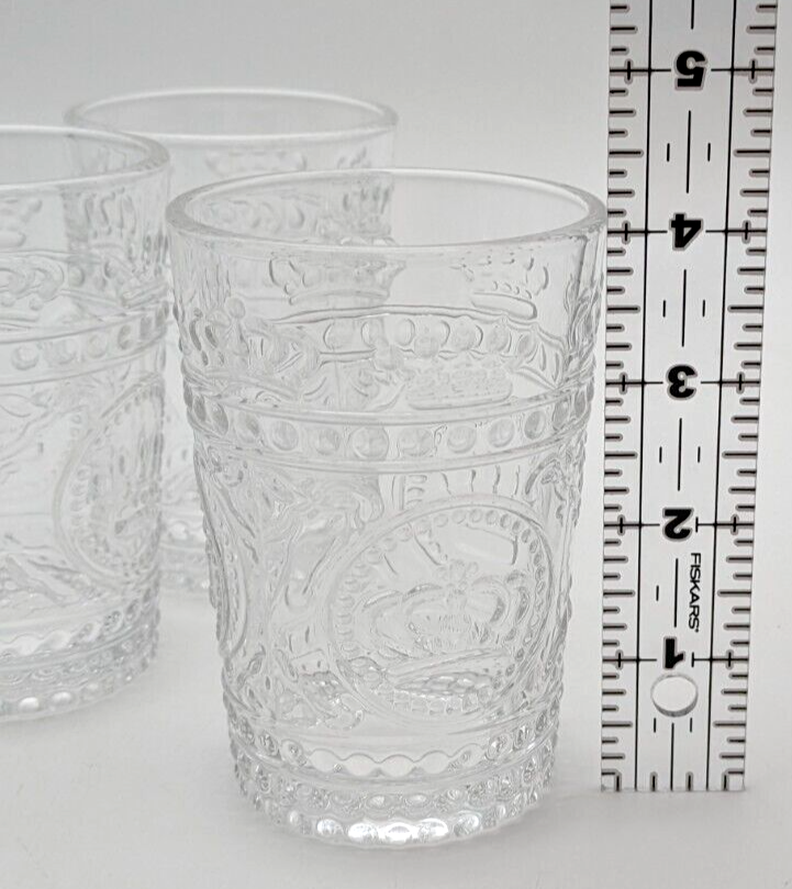 Studio Crystal by Godinger Beverage Glasses Clear Crowns Set 4 8 Oz for ...