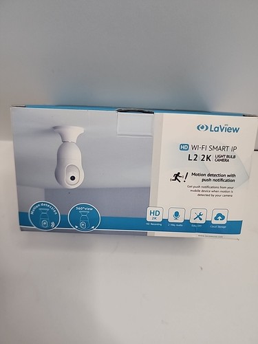 LaView L2 2K Smart IP LIGHT BULB SECURITY CAMERA 360 VIEW WITH MOTION ...