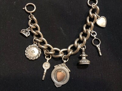 Silver Bracket With Charms! Vintage | eBay