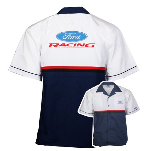 Ford Racing Button Up Mechanic Pit Shirt | eBay