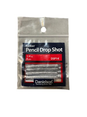 Danielson Sinker Drop Shot Pencil Multi 1/4 Ounce DSP14 6 Pieces | eBay