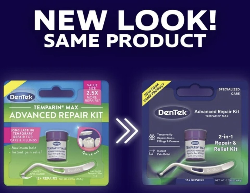 Dentek Temparin Max Advanced Dental Repair Kit, 13+ Repairs - Free ...