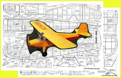 Model Airplane Plans (RC): AERONCA CHAMPION 1/6 Scale 60" for .19 by ...