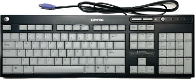 New OEM Vintage Compaq wired PS2 Black & Gray Keyboard 5188-0989 5137 ...