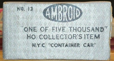Ambroid #12 HO Scale NYC Container Car Kit (P87) | eBay