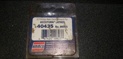 AMMCO Carbide Positive Rake Carbide Inserts 40435 for ACCTURN Lathes 4 ...