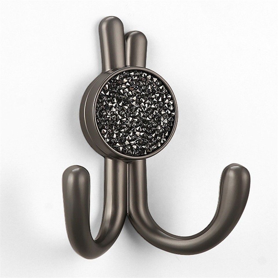 Double Prong Robe Hook Coat Suspending Door Bathroom Bedroom Hanger ...