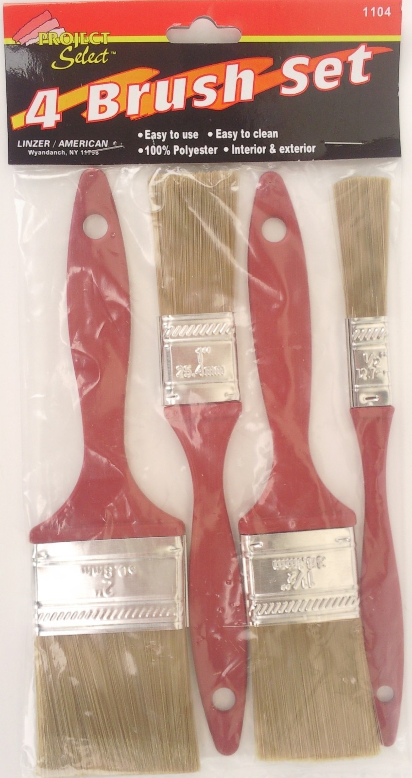PROJECT PAINT BRUSHES Polyester 0.5" to 3" SELECT: BRUSH SET | eBay