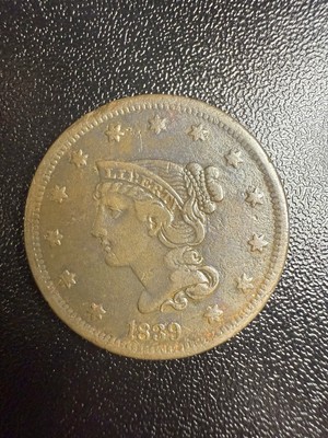 1839 Coronet Head Large Cent – Head of 1840 “Booby Head” – Early U.S ...