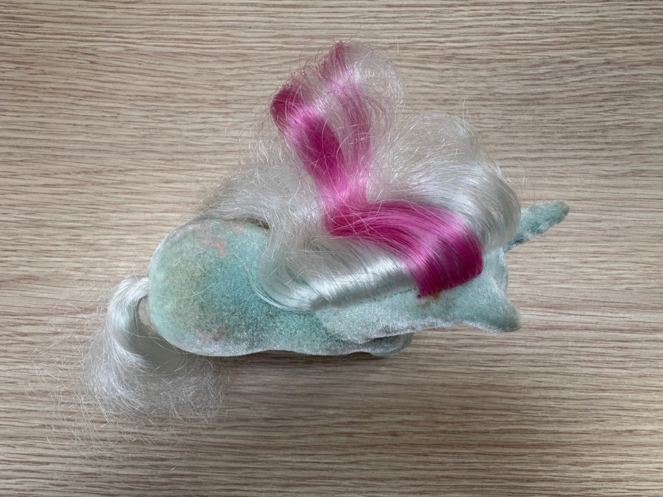 So Soft Fifi My Little Pony Vintage G1 Unicorn Blue Pink Flocked Horse ...