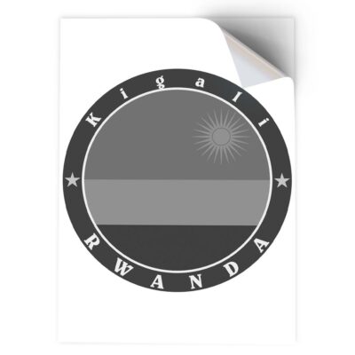 1 x Vinyl Sticker A3 - BW - Rwanda Kigali Flag Africa Travel #40132 ...