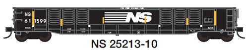 N Scale TRAINWORX 25213-10 NS Norfolk Southern 52' Gondola Car #610212 ...