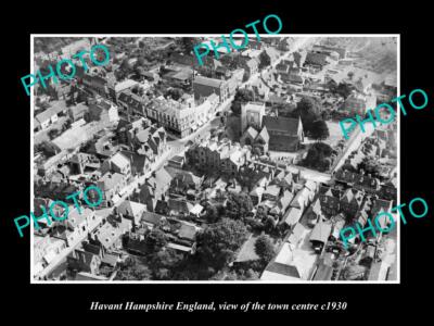 OLD 6 X 4 HISTORIC PHOTO OF HAVANT ENGLAND AERIAL VIEW OF THE TOWN ...