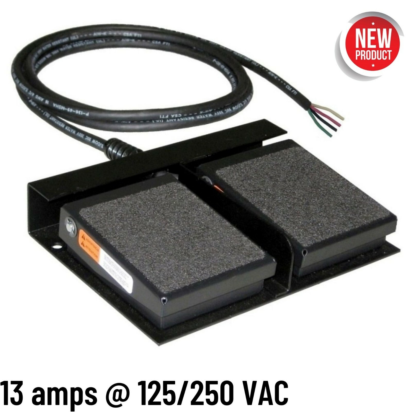 Electrical Dual Foot Switch Momentary No Guard Two Pedal NO Left/Right ...