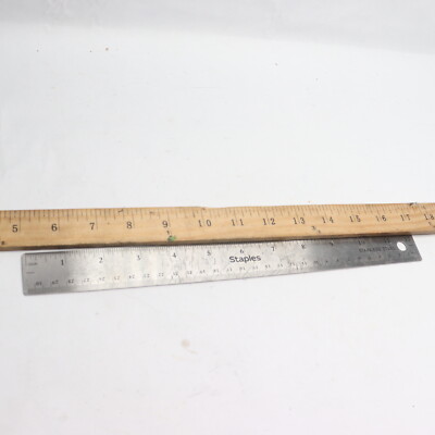 Staples Standard Imperial/Metric Scales Ruler Metal 12" ST51887 | eBay