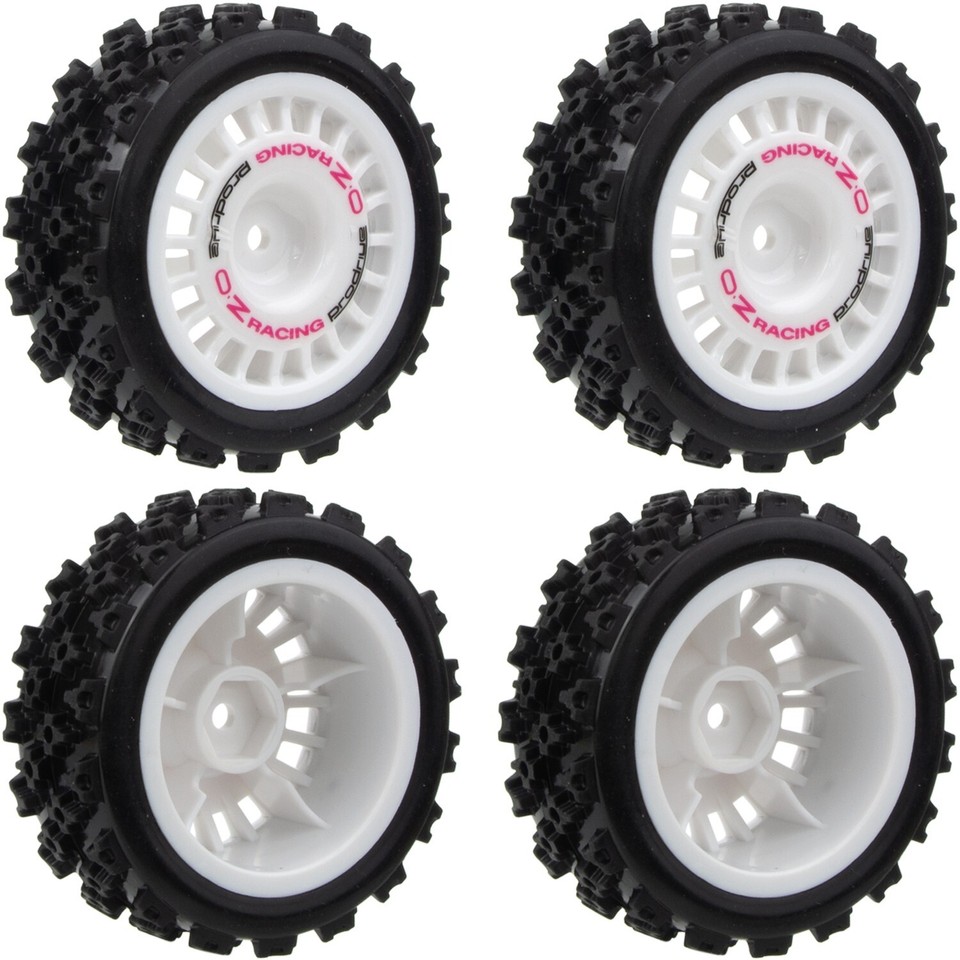 RC Rally Car Wheels Rubber Tires For Tamiya TT01 TT02 TT01E XV-01 DF-03 ...