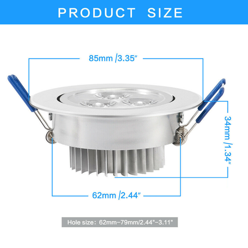 4/10/20pcs Downlight Led Dimmable Spotlight 3w 5w Ceiling Panel Light ...