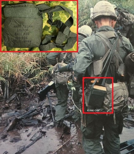 ORIGINAL! 1960s Vietnam War US Army USMC Bandolier M60 100 round pouch ...