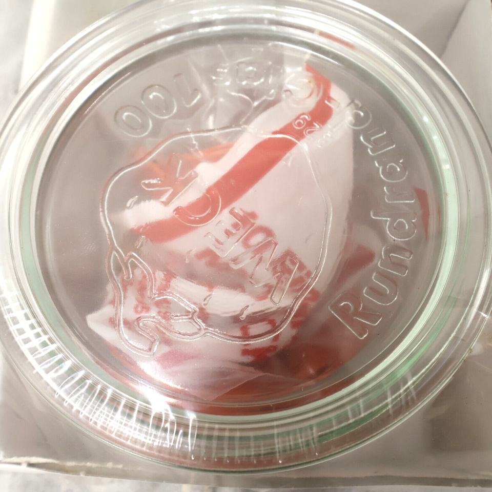 Weck 1/2 Liter Tulpen Form Round Rim Jar 4 Canning Jars with Rings ...