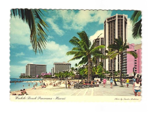 Waikiki Beach Panorama Hawaii vintage postcard Unposted | eBay