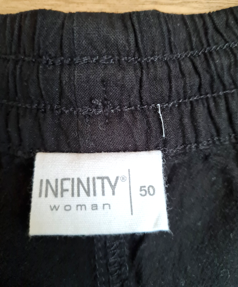 Damen Hose, Capri , von Infinity , Gr. 50, Farbe Schwarz | eBay.de