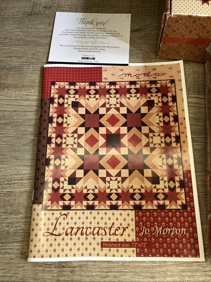 Moda Fabrics Lancaster Jo Morton Quilt Kit 38080 72x72 New in Box | eBay