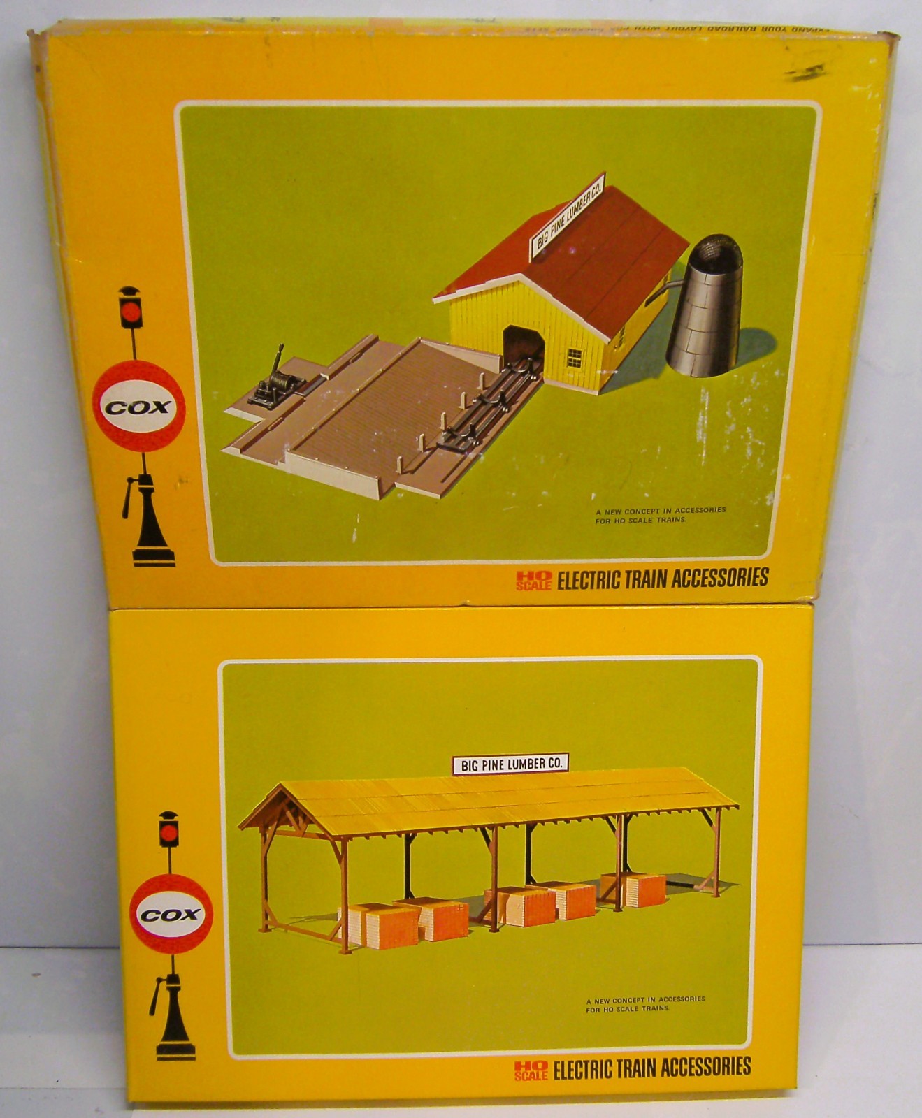 HO Scale 2 Kits Cox Big Pine Sawmill & Lumber Shed #6234-1 6324-5 NEW ...