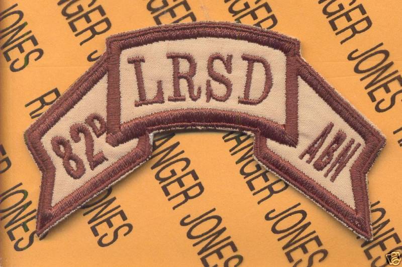 US Army 82nd ABN LRS 82d AIRBORNE RANGER ~4" scroll Desert patch c/e | eBay