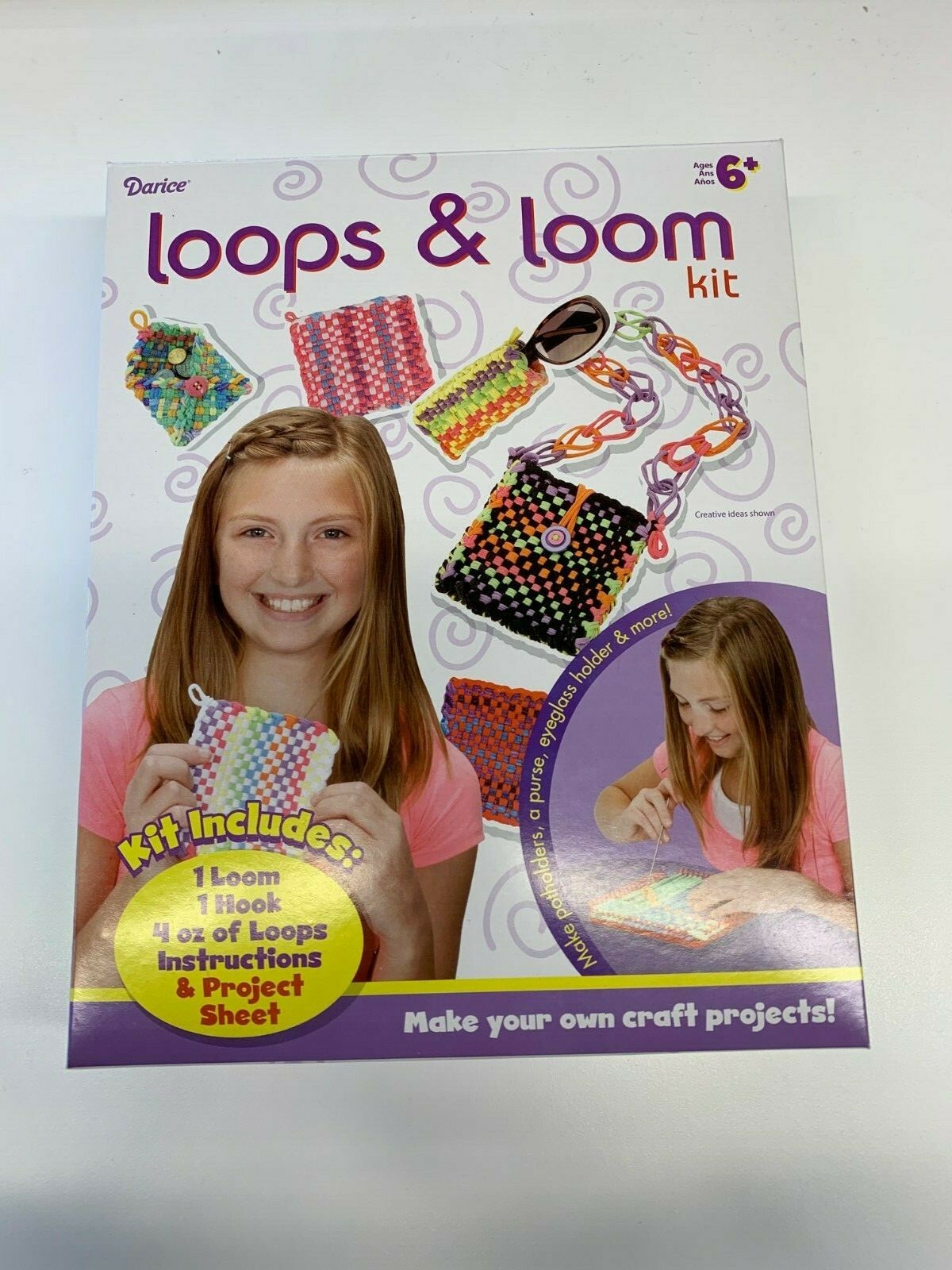 Fabric Loops, Loom, and Hook Kit - DIY Potholder Pack - Plastic Loom ...