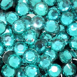 Teal 1000pcs Resin Rhinestones Beads Flat Back Diamante Nail Art Craft ...