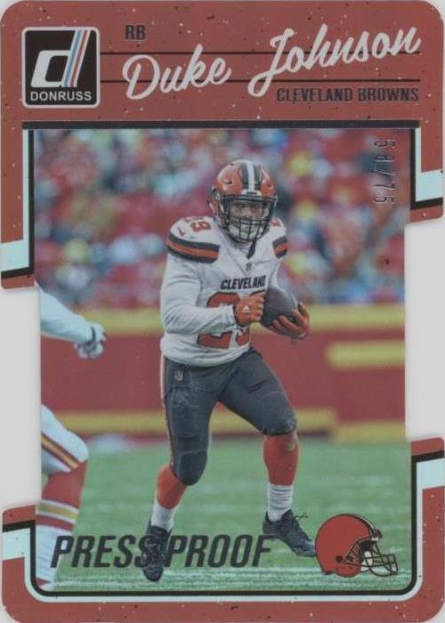 2016 Donruss - Duke Johnson #69 Press Proof Silver Die-Cut /75 for sale ...