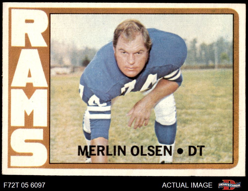 1972 Topps #181 Merlin Olsen Rams HOF 6 - EX/MT F72T 05 6097 | eBay