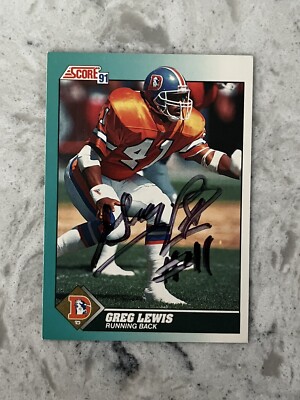 Greg Lewis Signed Denver Broncos Card | eBay