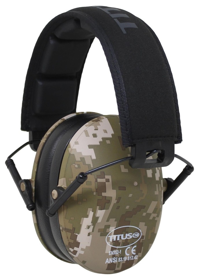 TITUS Shooting Gun Range Noise Reduction Ear Muffs High 34 NRR ...
